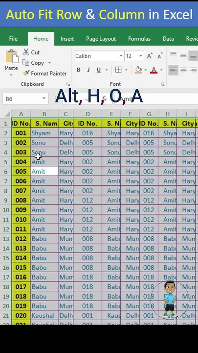 Excel Job Interview Questions AutoFit Row Column in Excel #excel #microsoftexcel #excel #shorts ...