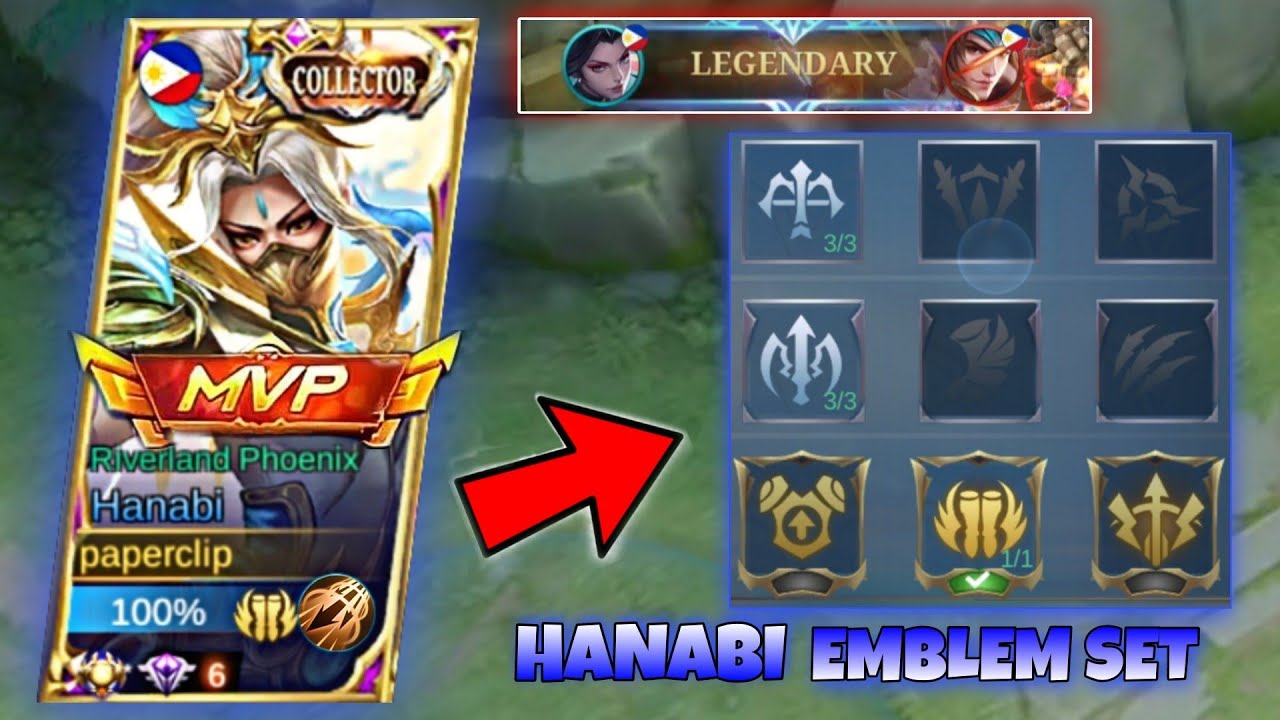 HANABI BEST EMBLEM SET!! - MLBB - YouTube