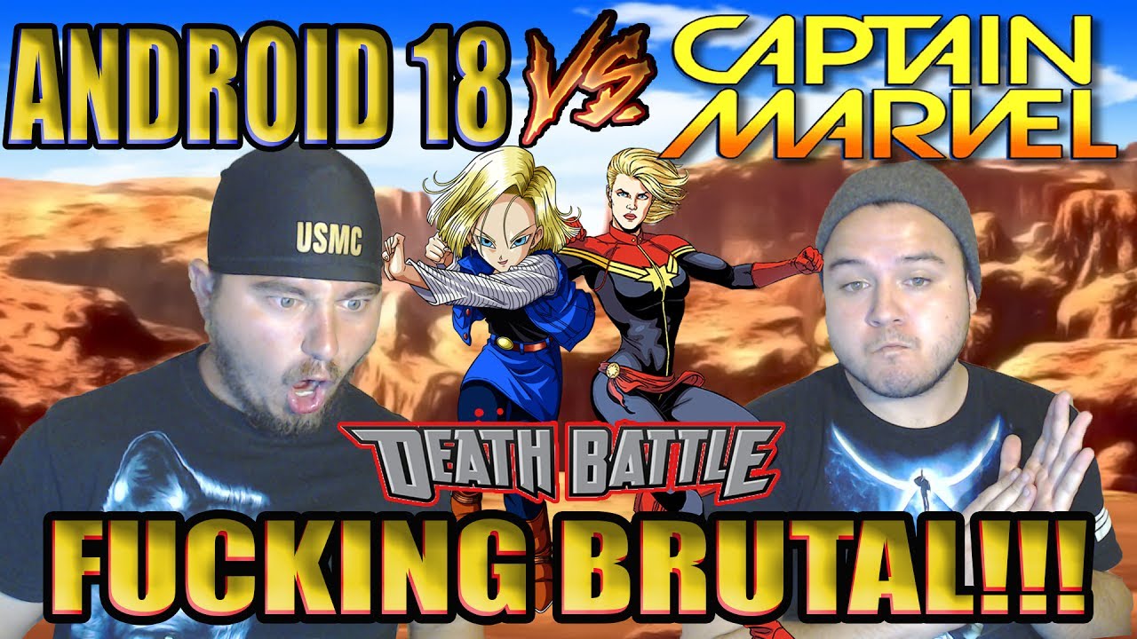 BLONDE BATTLE!!! Android 18 VS Captain Marvel Death Battle REACTION ...