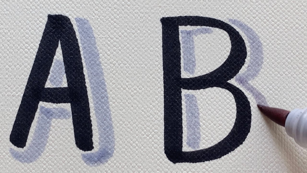 How to Write Neat Hand Lettering For Beginners With Brush Pen | Capital ...