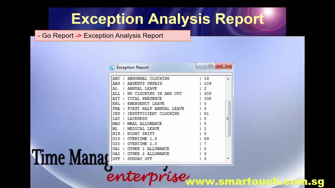 Time Management System tutorial - TMS 9 Enterprise System "Report ...