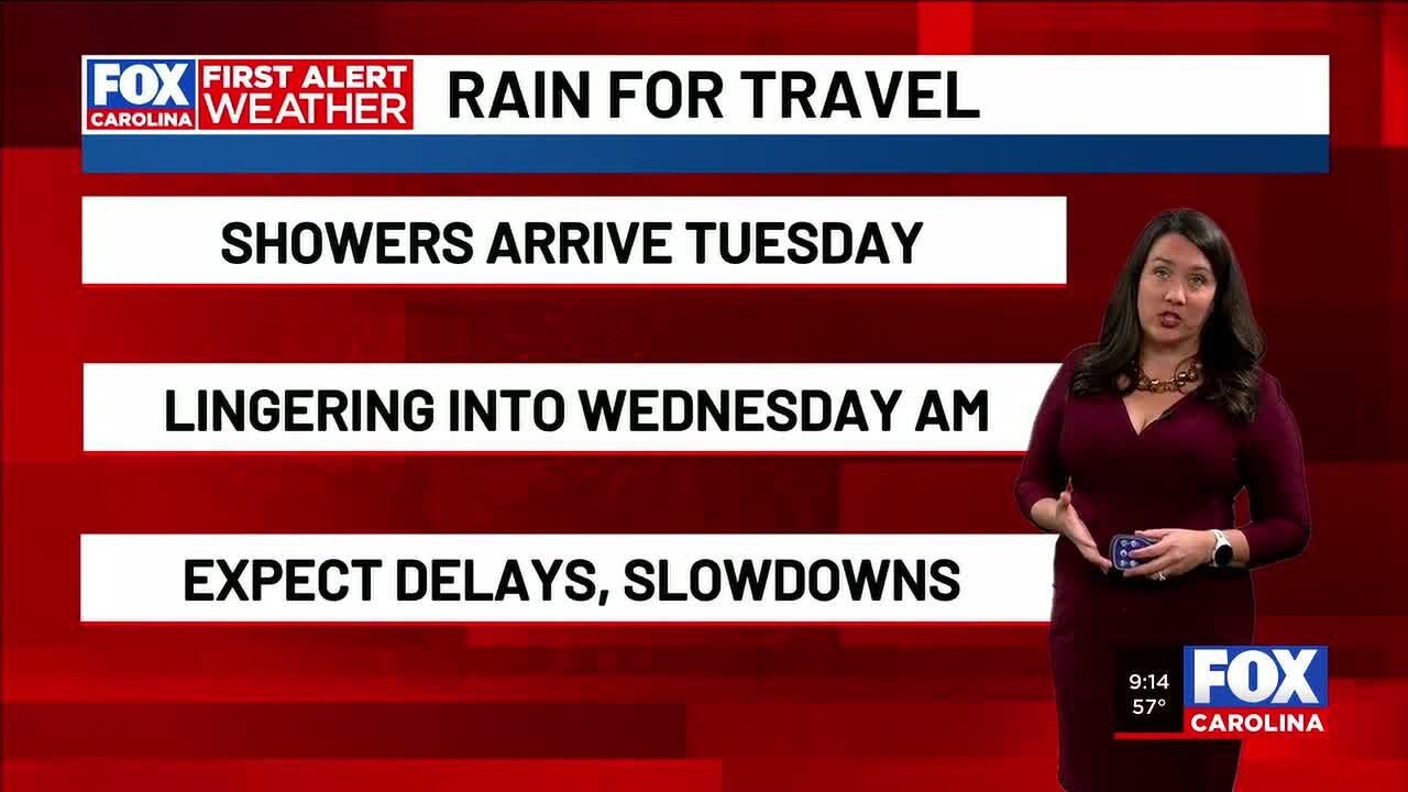 Dry Monday ahead of showers on Tuesday - YouTube