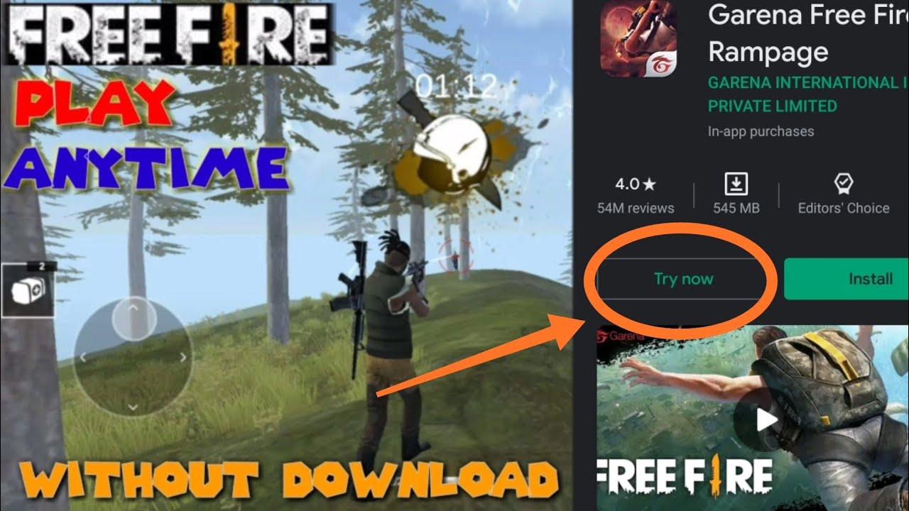 😉PLAY INSTANT ANYTIME WITHOUT ANY DOWNLOAD • 🔥FREE FIRE 🔥| GAMEPLAY ...