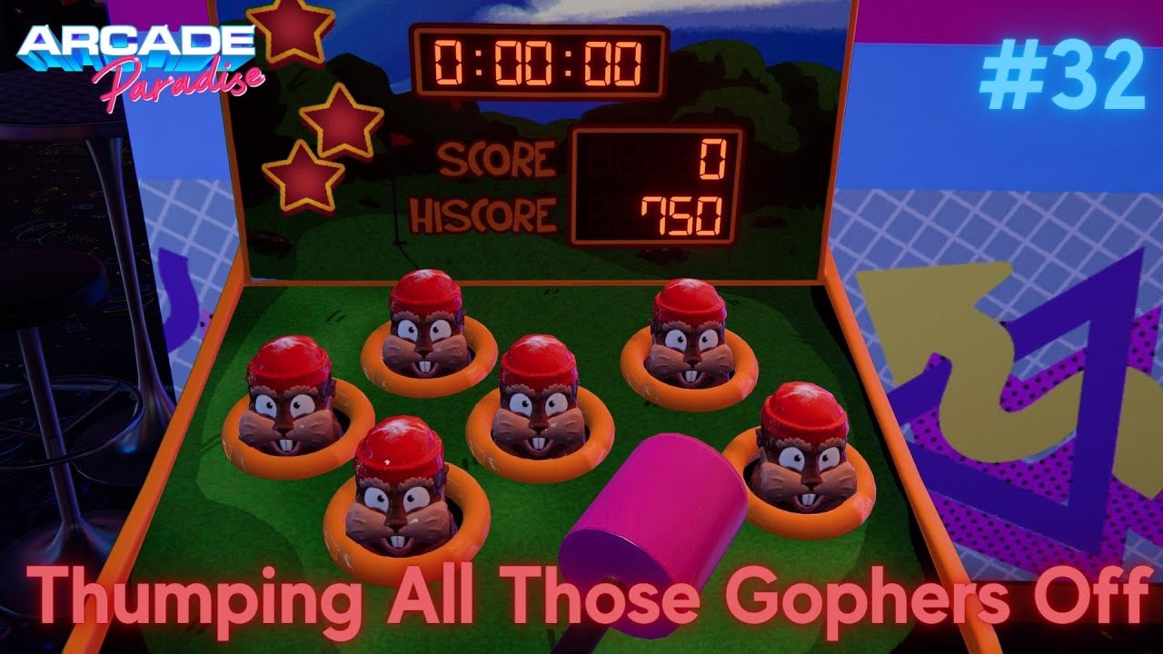 Thumping All Those Gophers Off - Arcade Paradise - #32 - YouTube
