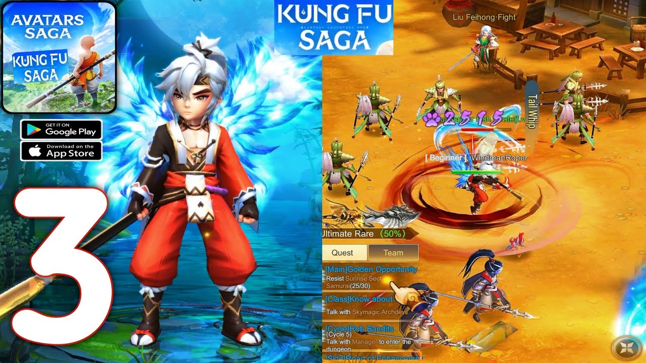Kung Fu Saga (Avatars Saga) Gameplay part 3 - MMORPG Game (Android, iOS ...