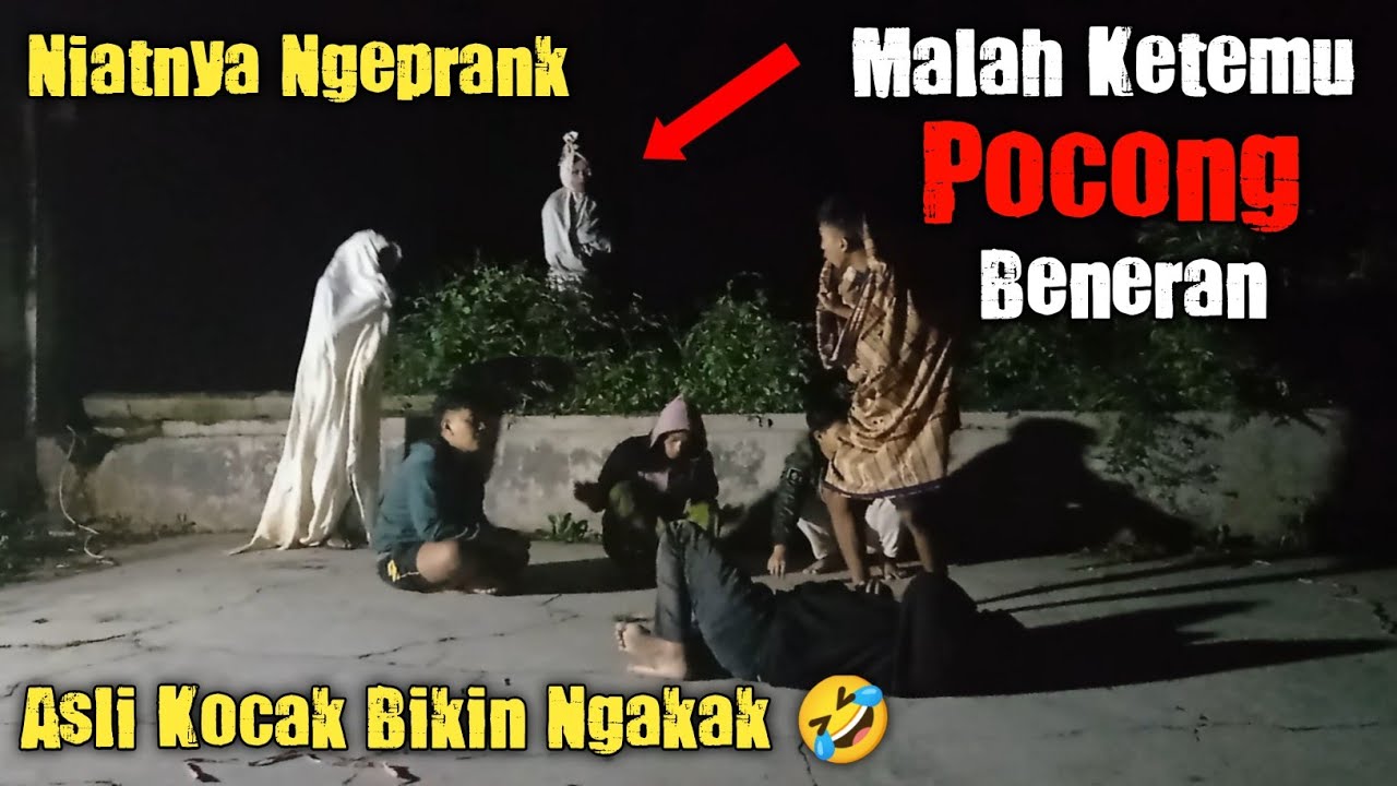 Prank Pocong Malah Ketemu Pocong Beneran🔥|| Asli Kocak Bikin Ngakak🤣 ...