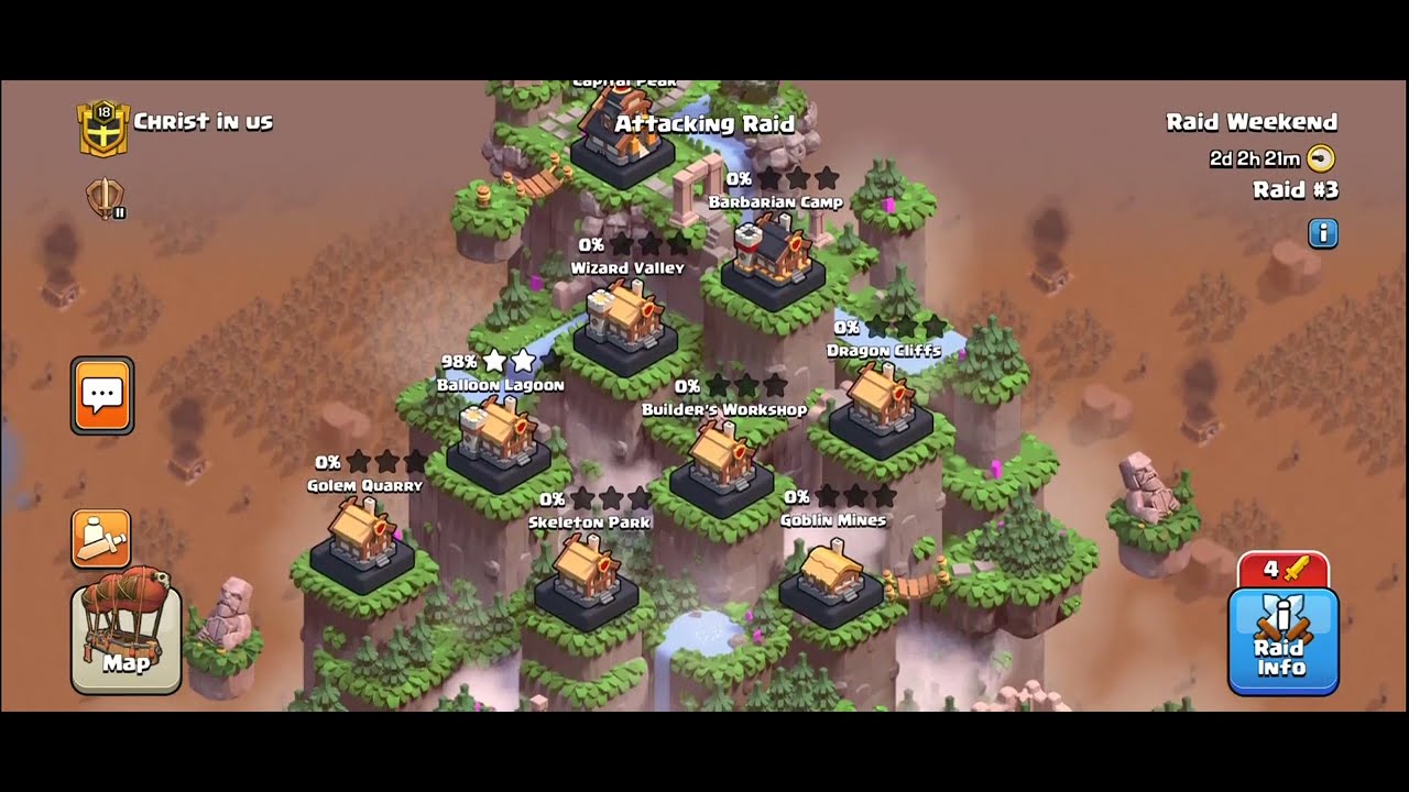 Clash of Clans - Clan Capital Raid - Builder's Workshop - 100% 3 Star ⭐ in 2 Attacks - YouTube