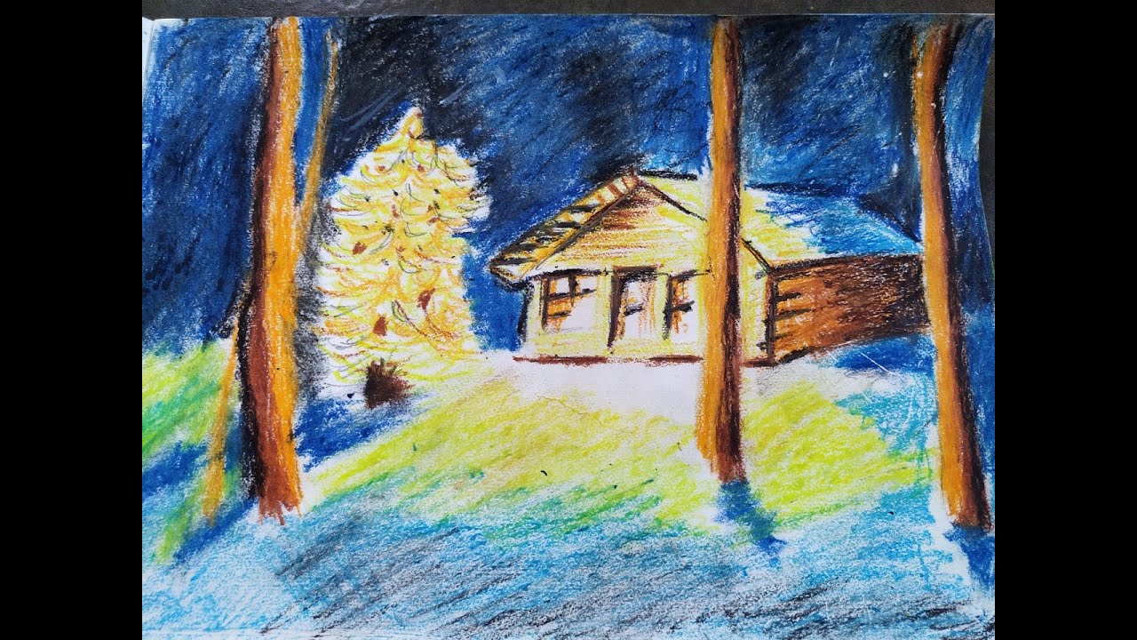 Easy home|| for beginners|| with oil pastel ||draw with ease|| - YouTube