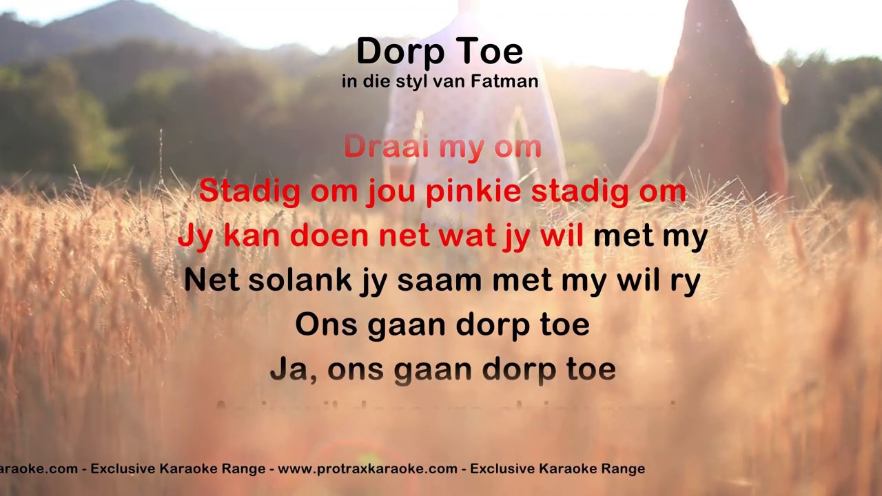 Dorp Toe - ProTrax Karaoke Demo - YouTube