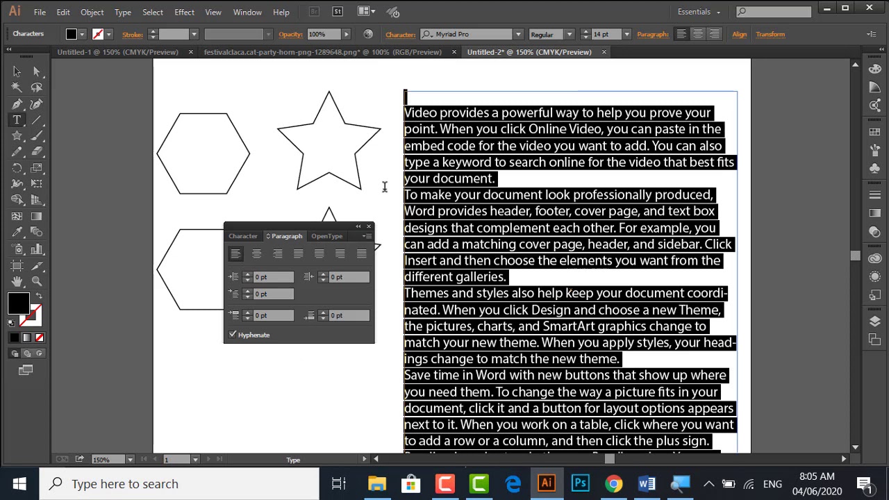 Text Type Tool in Adobe Illustrator (Part 2) | Graphic Designing ...