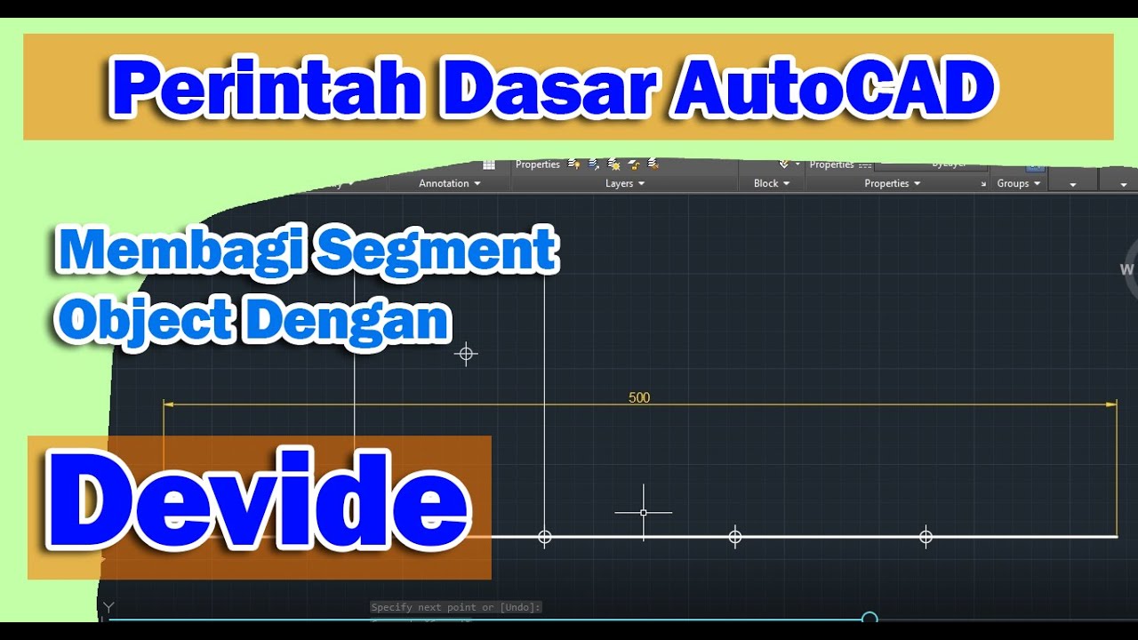 Devide | Membagi Segment Objek Di AutoCAD | Perintah AutoCAD - YouTube