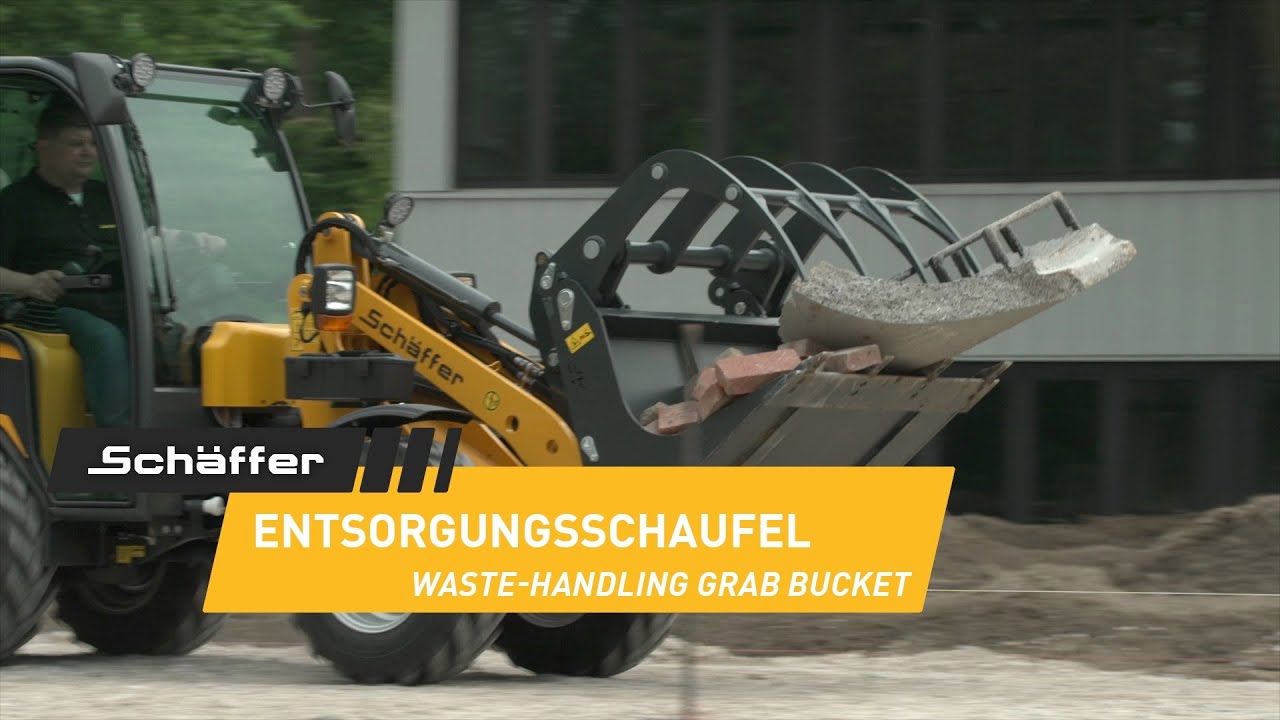 Schäffer Entsorgungsschaufel / Waste-handling Grab Bucket - YouTube