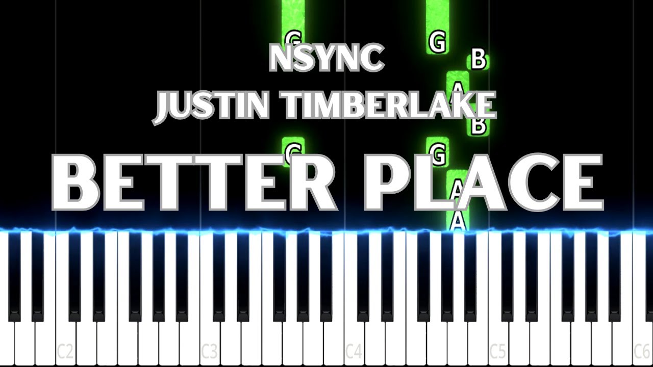 NSYNC, Justin Timberlake - Better Place | EASY Piano Rainbow Tutorial ...