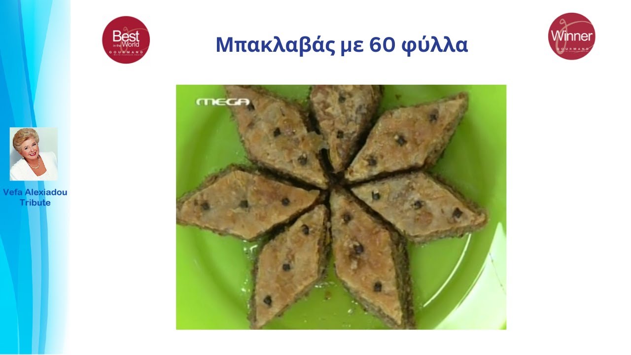 Μπακλαβάς με 60 Φύλλα Βέφα Αλεξιάδου - YouTube
