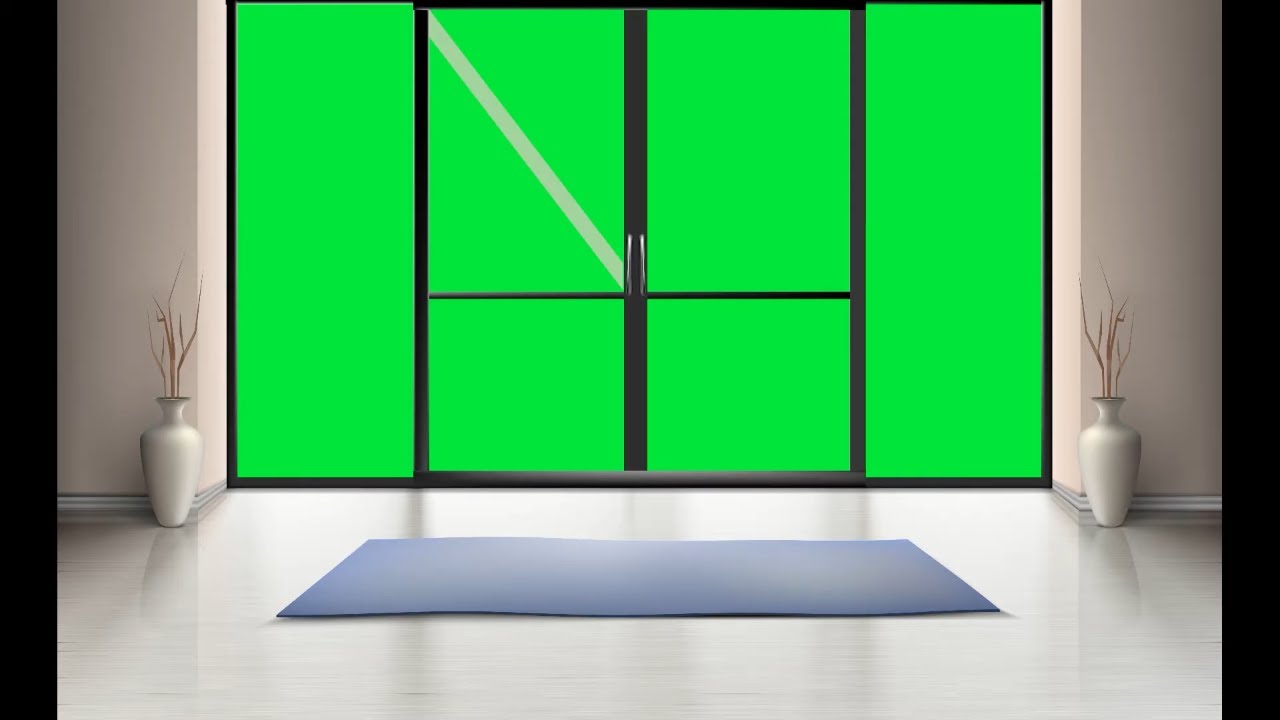 realistic empty room - green screen - YouTube