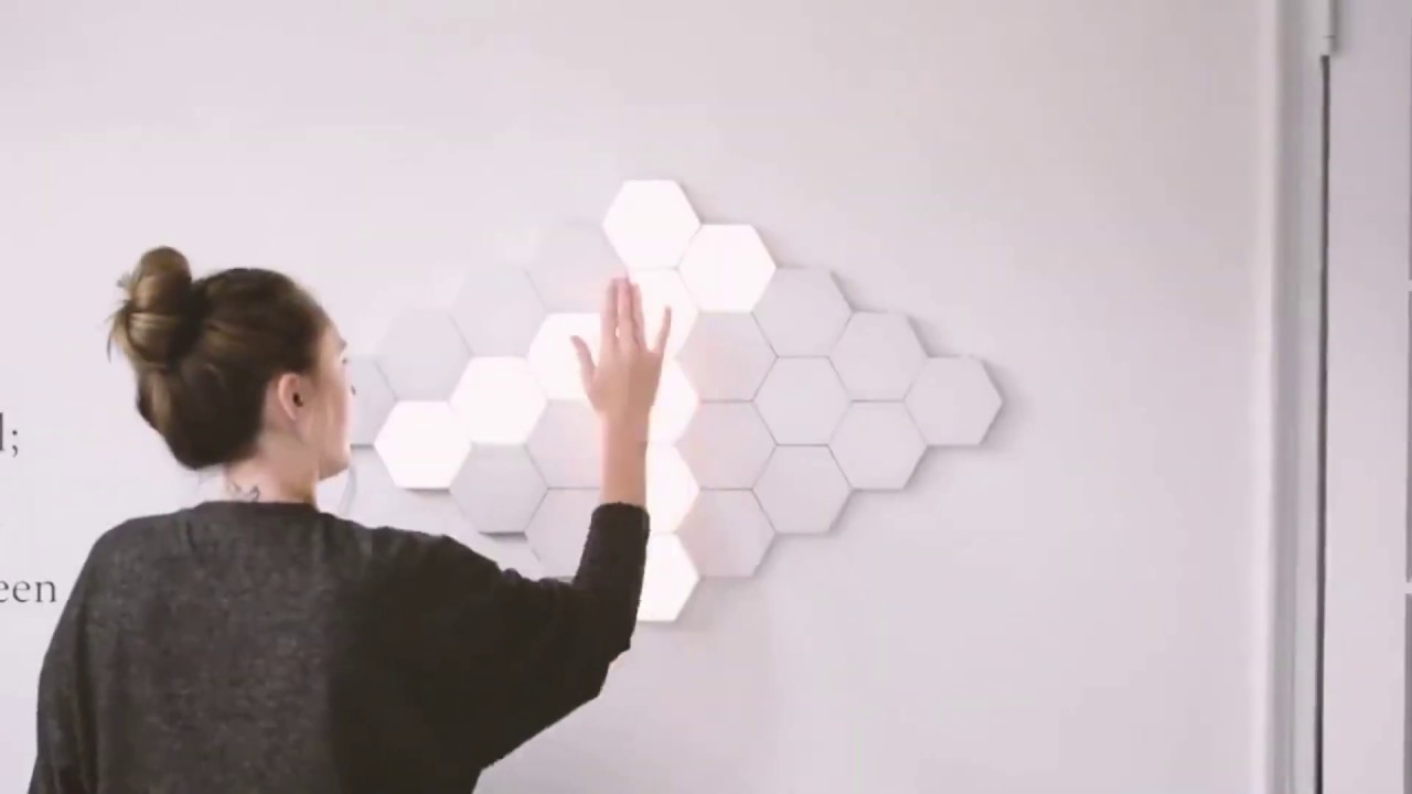 The LED Hexagonal Touch Wall Light - YouTube