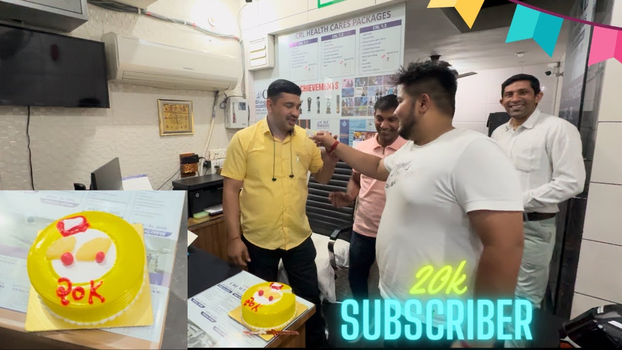 Finally we are 20K 🔥😍youtube family | cake cutting - YouTube