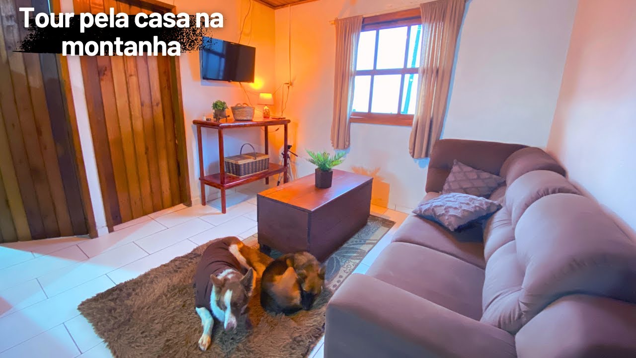 Tour pela casa rústica e isolada na montanha, ficamos sem água e compras para nossa cabana - YouTube