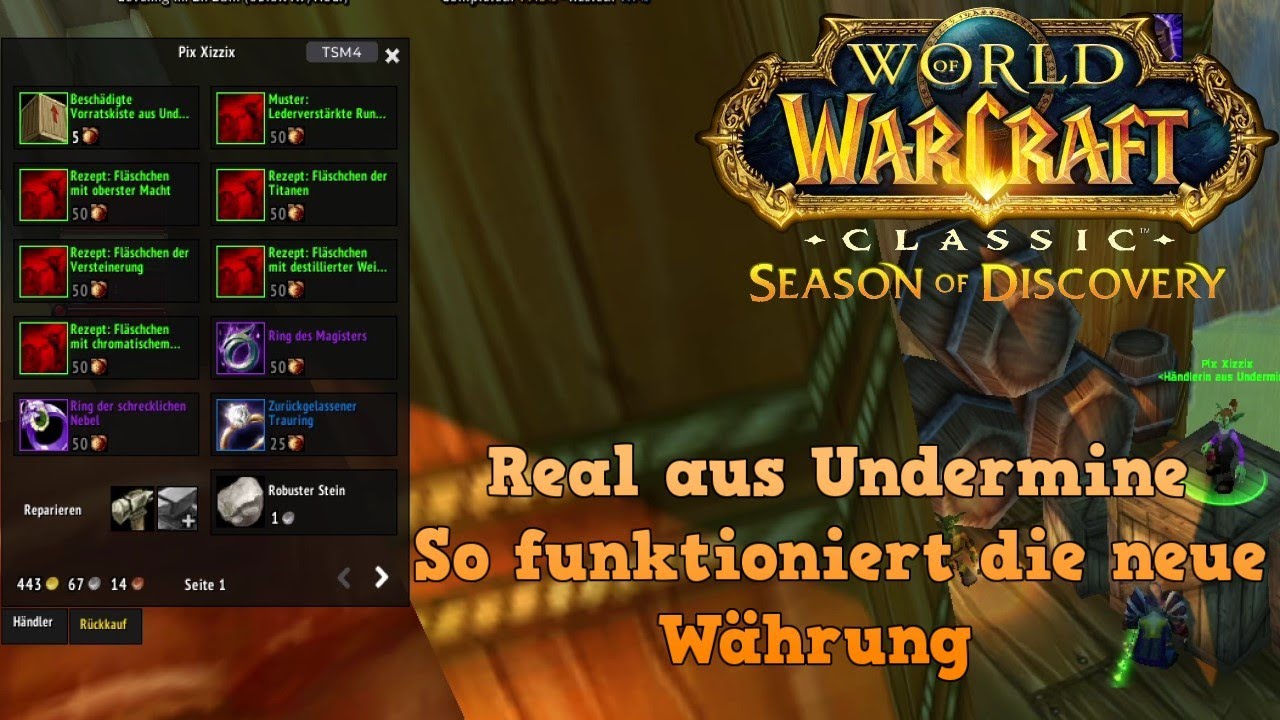 Angelaufener Real aus Undermine, das könnt ihr damit kaufen | WoW Classic SOD Guide (German ...