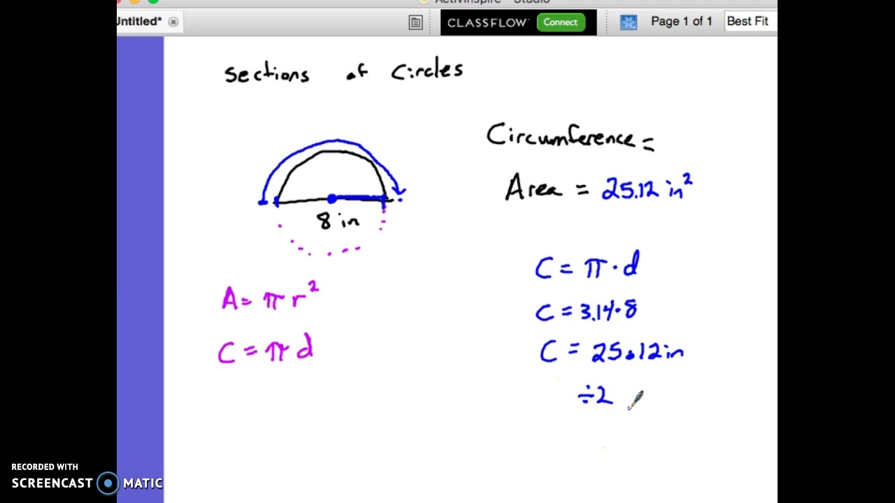 Area and Perimeter of partial circles - YouTube