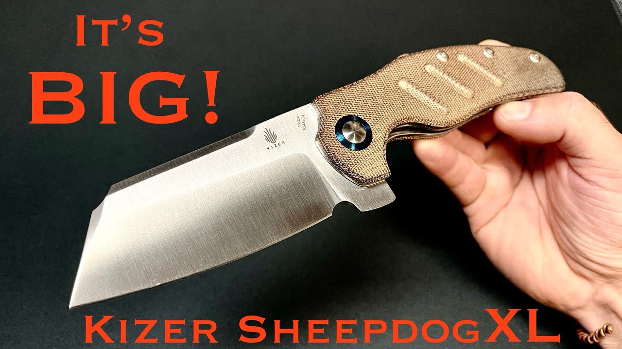 Kizer Vanguard Sheepdog XL C01C Flipper Folding Knife Review - YouTube
