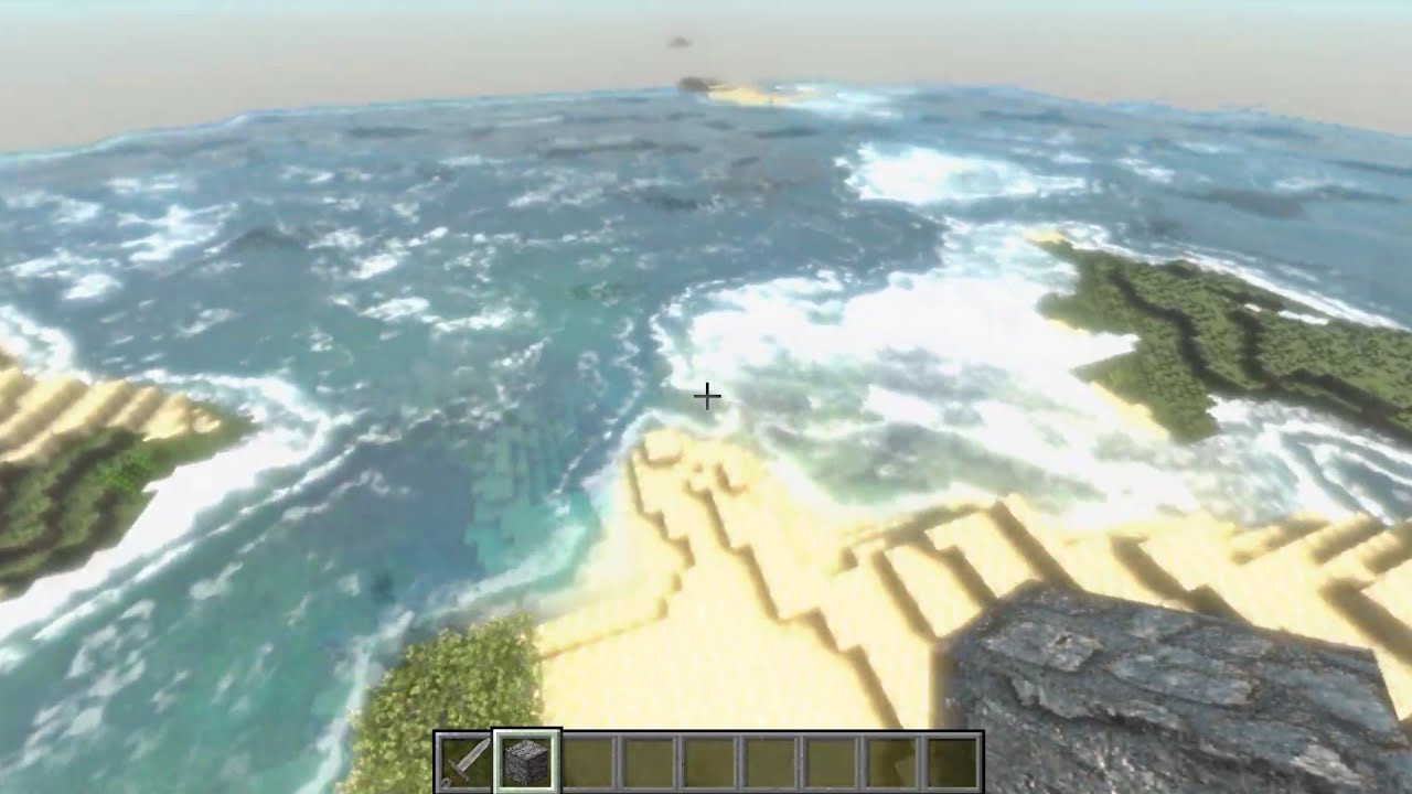 Beach Waves Test 2: Minecraft Shader - YouTube