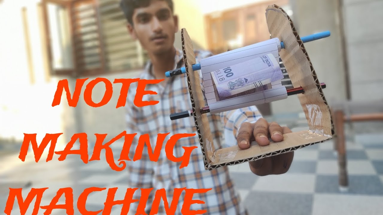 How to make NOTE MAKING MACHINE. घर पर NOTE MAKING MACHINE कैसे बनाए। # ...