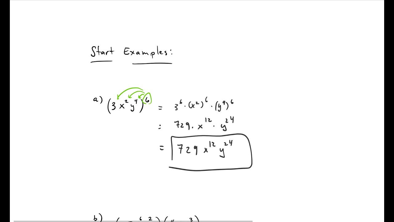 Algebra: Simplifying Exponential Expressions - YouTube