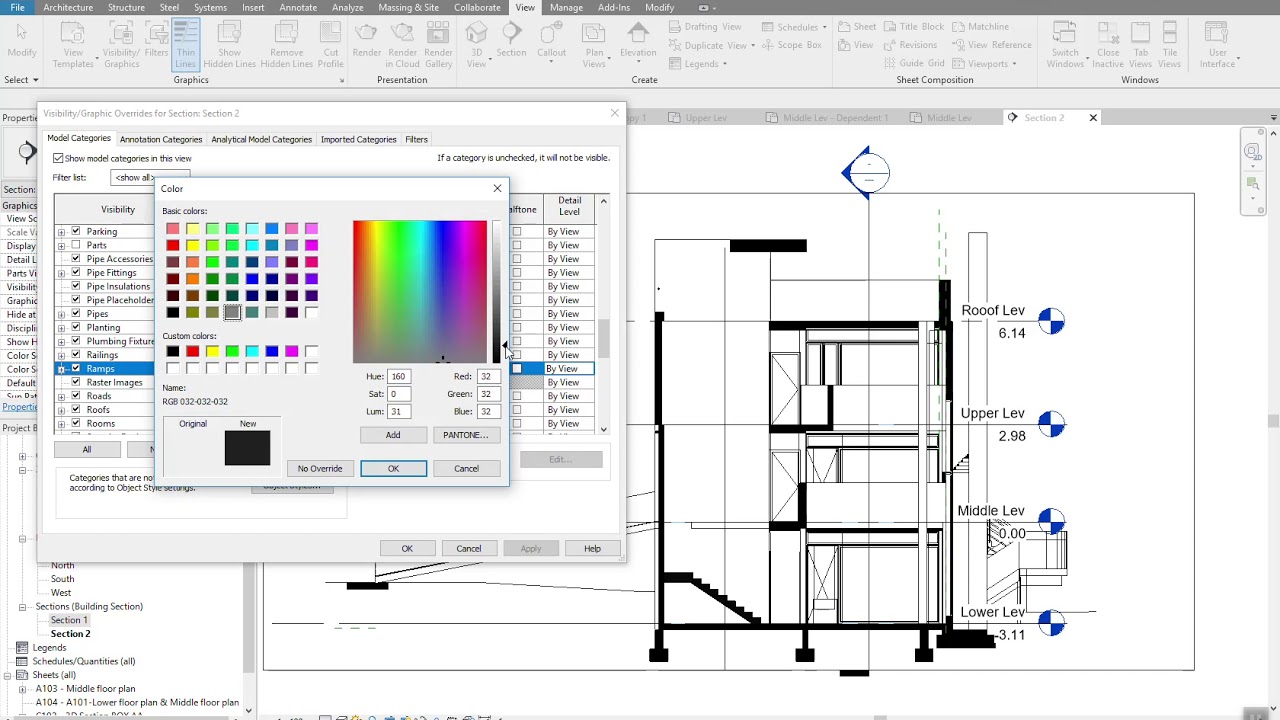 8 Add Section AA & BB in the Project - YouTube