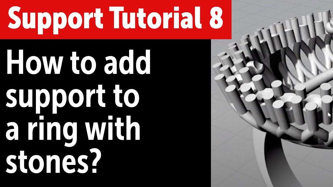Tutorial 8: How to add support to a ring with stones? - Jewelry 3D ...