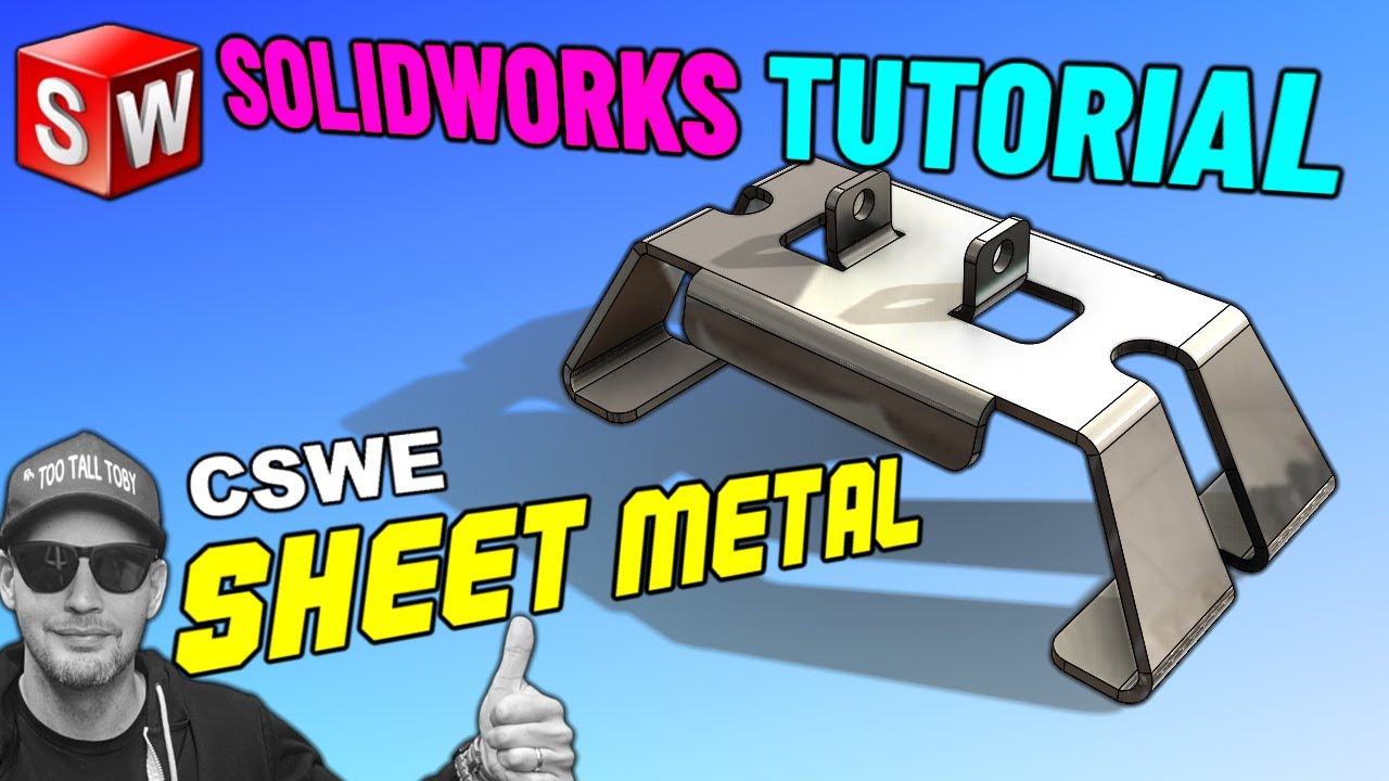SolidWorks Sheet Metal Tutorial - METAL CLIP - 23-02-02 - YouTube