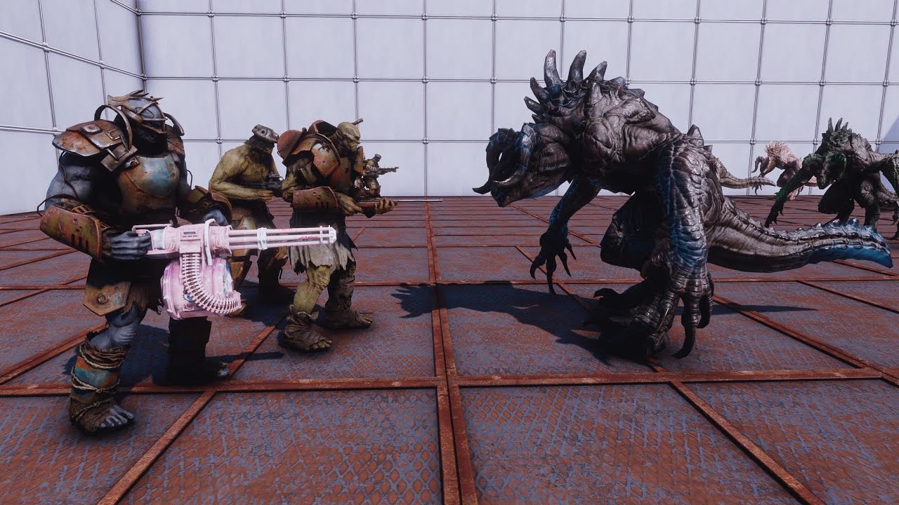 Fallout 4 NPC Battle - Super Mutants Vs. Deathclaws - YouTube