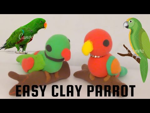 How to make easy clay parrot for kids || Easy clay Arts || Craft life ...