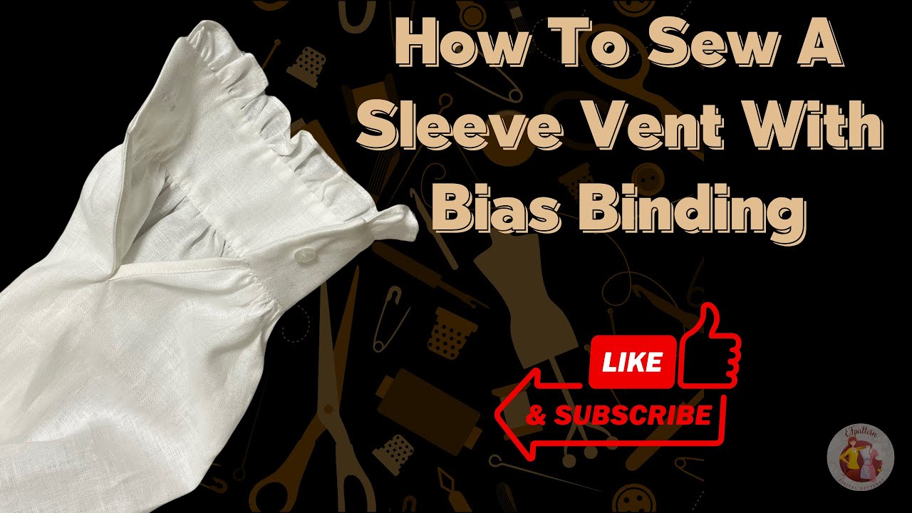 How to sew a sleeve vent with bias binding - YouTube