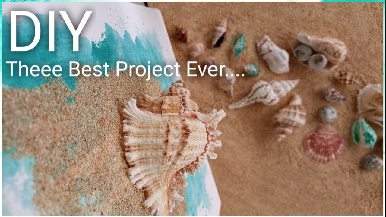 Sea Shell DIY : favorite CRAFT project yet🌅🌴🐚 - YouTube
