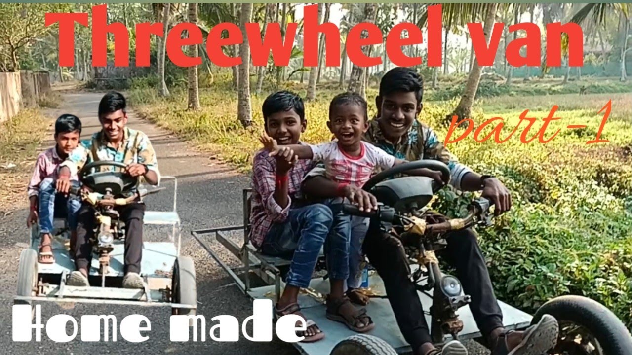 Three wheel van Home made Kinetic engine (part -1)#AV&AV creations ...