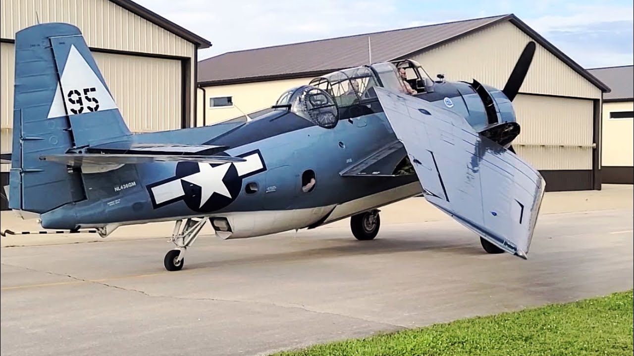 Grumman TBM Folding Wings - YouTube