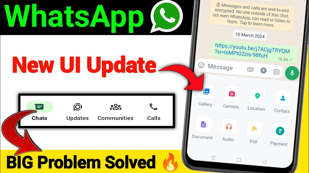 Whatsapp New UI change PROBLEM SOLVE | Whatsapp new update | Whatsapp ...
