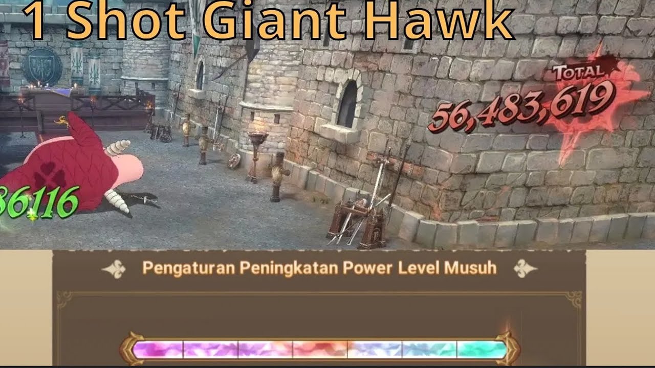 1 Shot Giant Hawk Diff 7 Gampang !! 7DS Grand Cross - YouTube