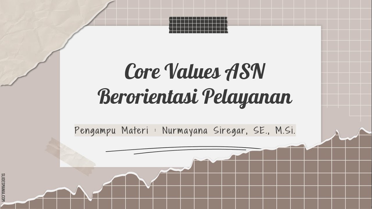 Mind Mapping Core Values ASN - Berorientasi Pelayanan - YouTube