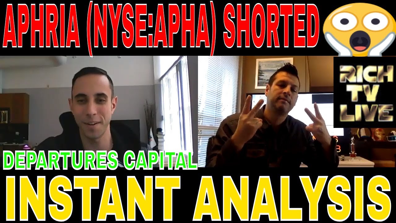 Aphria Crashes on allegations made by Short Seller Quintessential ...