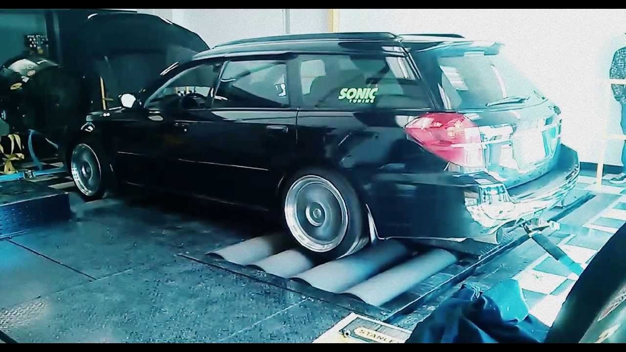 Subaru Legacy GT Sonic Tuning ST8 Wheels Dyno - YouTube