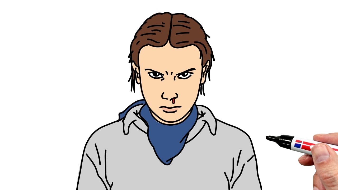 How to Draw Eleven From Stranger Things Season 5 - YouTube