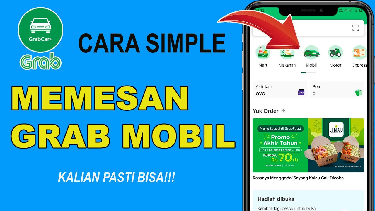 CARA MEMESAN GRAB MOBIL | PESAN GRAB CAR TERBARU 2024 - YouTube