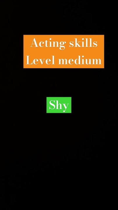 acting skills song 2 level 3/4 - YouTube