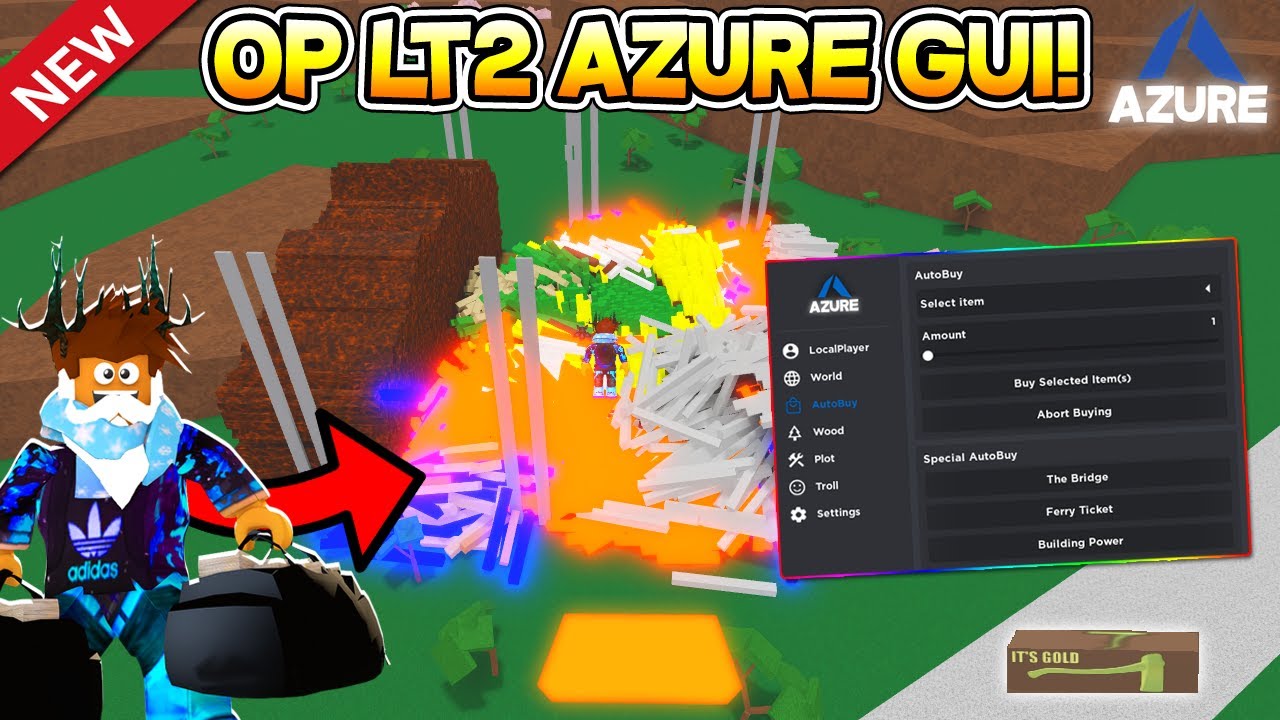 NEW Azure Hub v2 Lumber Tycoon 2 Gui! (Build Mode + Sorter Mode) ROBLOX ...