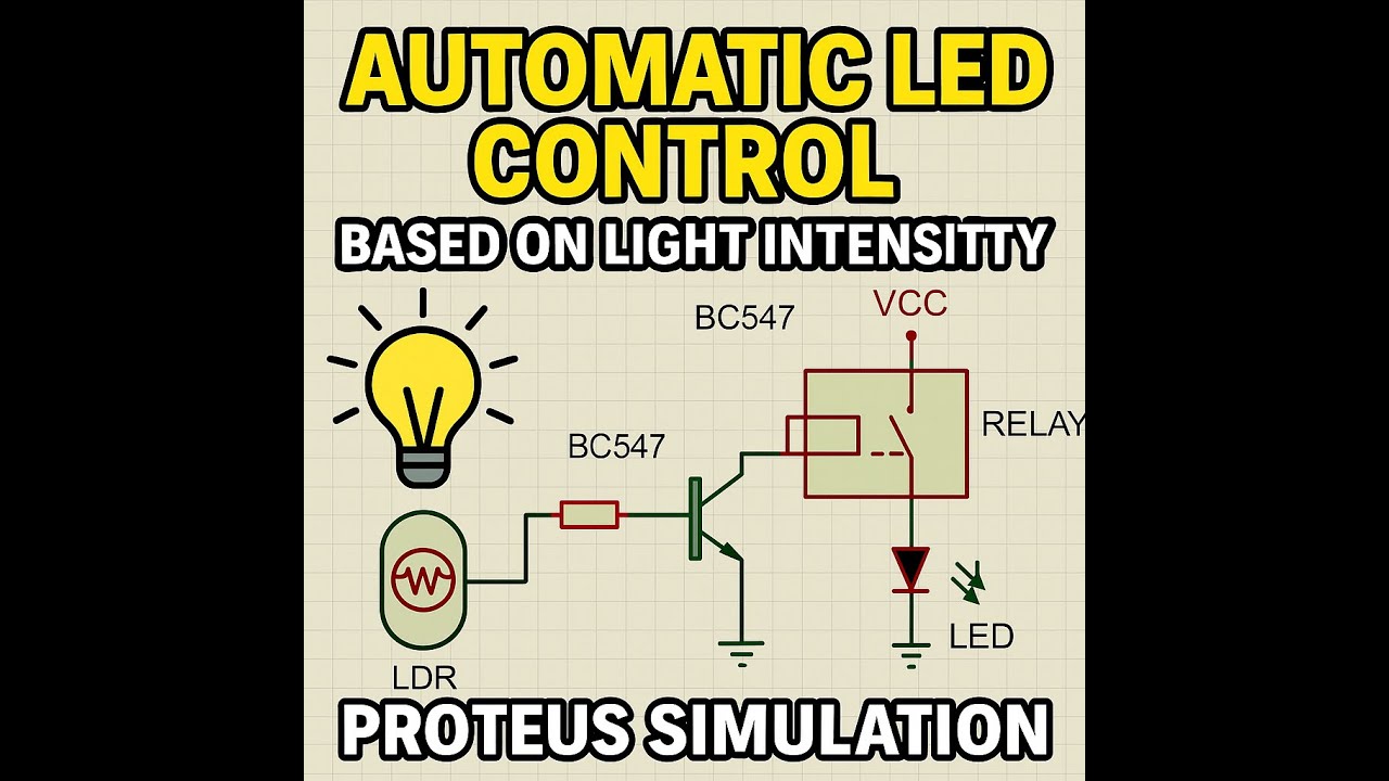 Automatic LED Control using LDR & Transistor | Relay Simulation in ...