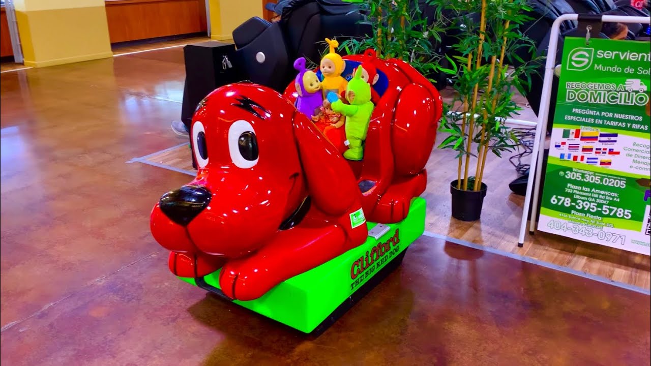 Clifford the big red dog kiddie ride - YouTube
