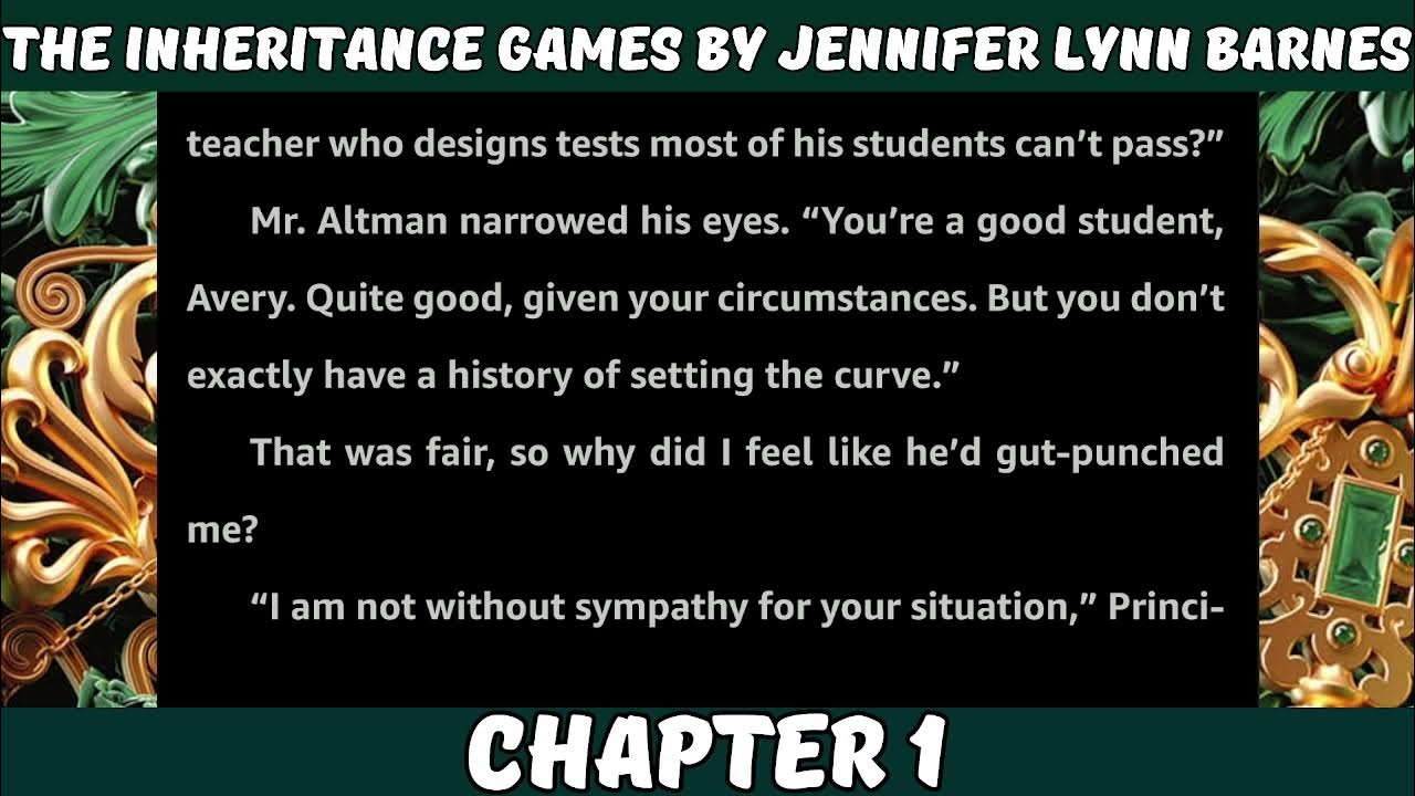 The Inheritance Games by Jennifer Lynn Barnes (Chapter 1) - YouTube