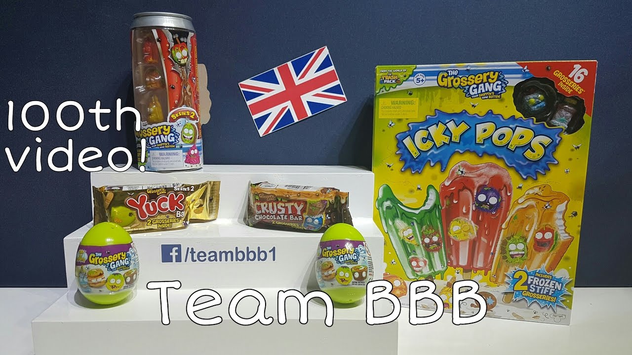 100th video! Grossery Gang Squishy Special! Icky Pops Eggs Yuck Bar ...